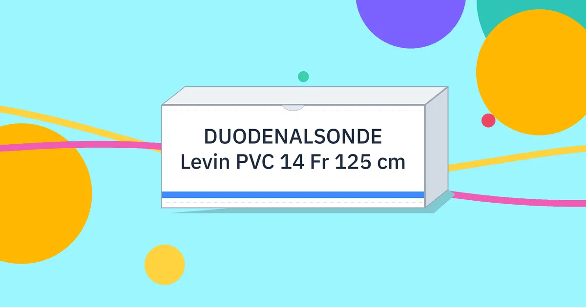 Symbolbild: Packung mit der Aufschrift DUODENALSONDE Levin PVC 14 Fr 125 cm (PZN 15624605) – Verfügbarkeit und Bezug in Apotheken in Frankfurt am Main