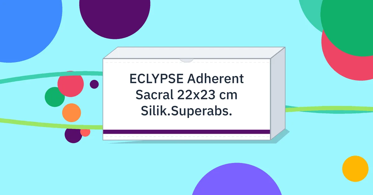 Symbolbild: Packung mit der Aufschrift ECLYPSE Adherent Sacral 22x23 cm Silik.Superabs. (PZN 08840449) – Verfügbarkeit und Bezug in Apotheken in Frankfurt am Main