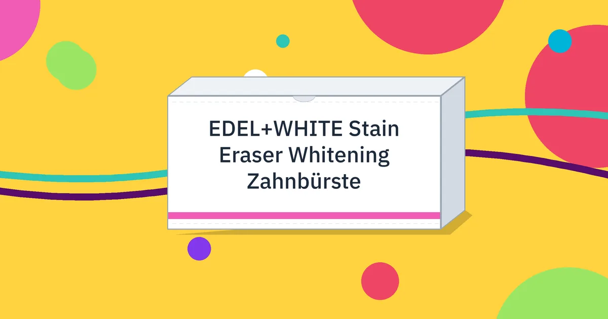 Symbolbild: Packung mit der Aufschrift EDEL+WHITE Stain Eraser Whitening Zahnbürste (PZN 17180791) – Verfügbarkeit und Bezug in Apotheken in Frankfurt am Main