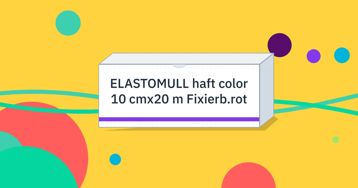 Symbolbild: Packung mit der Aufschrift ELASTOMULL haft color 10 cmx20 m Fixierb.rot (PZN 12776131) – Verfügbarkeit und Bezug in Apotheken in Frankfurt am Main
