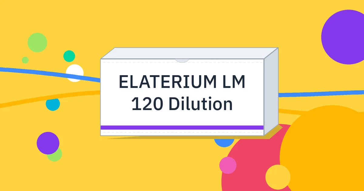 Symbolbild: Packung mit der Aufschrift ELATERIUM LM 120 Dilution (PZN 13470575) – Verfügbarkeit und Bezug in Apotheken in Frankfurt am Main