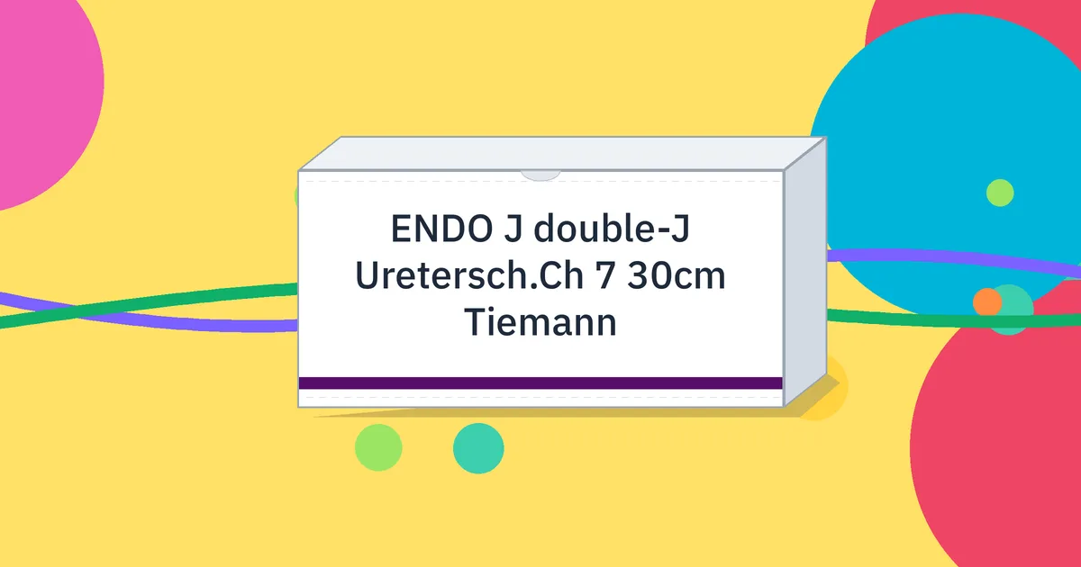 Symbolbild: Packung mit der Aufschrift ENDO J double-J Uretersch.Ch 7 30cm Tiemann (PZN 00438624) – Verfügbarkeit und Bezug in Apotheken in Frankfurt am Main