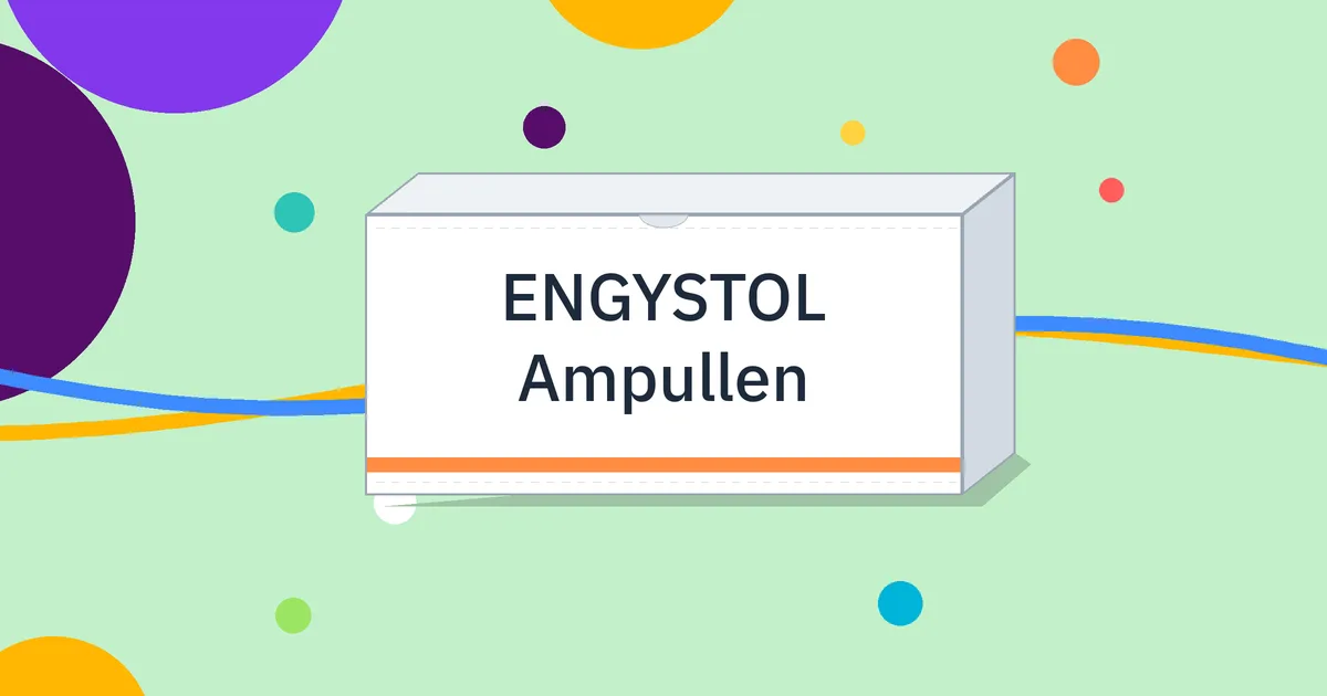 Symbolbild: Packung mit der Aufschrift ENGYSTOL Ampullen (PZN 02036545) – Verfügbarkeit und Bezug in Apotheken in Frankfurt am Main