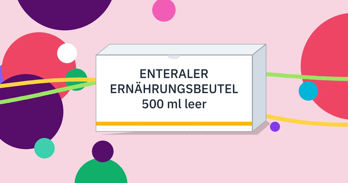 Symbolbild: Packung mit der Aufschrift ENTERALER ERNÄHRUNGSBEUTEL 500 ml leer (PZN 17273179) – Verfügbarkeit und Bezug in Apotheken in Frankfurt am Main