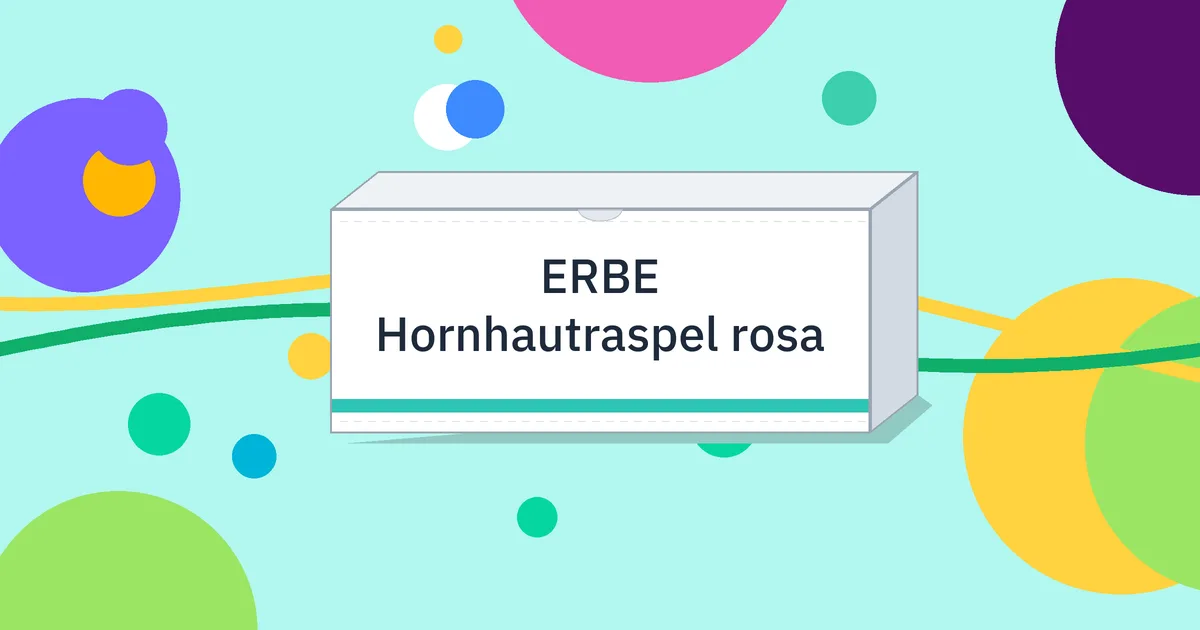 Symbolbild: Packung mit der Aufschrift ERBE Hornhautraspel rosa (PZN 15887285) – Verfügbarkeit und Bezug in Apotheken in Frankfurt am Main