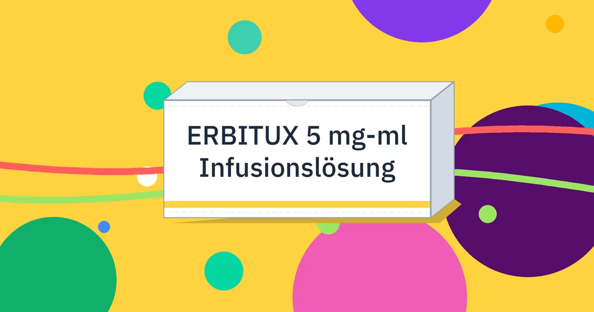 Symbolbild: Packung mit der Aufschrift ERBITUX 5 mg-ml Infusionslösung (PZN 12397089) – Verfügbarkeit und Bezug in Apotheken in Frankfurt am Main