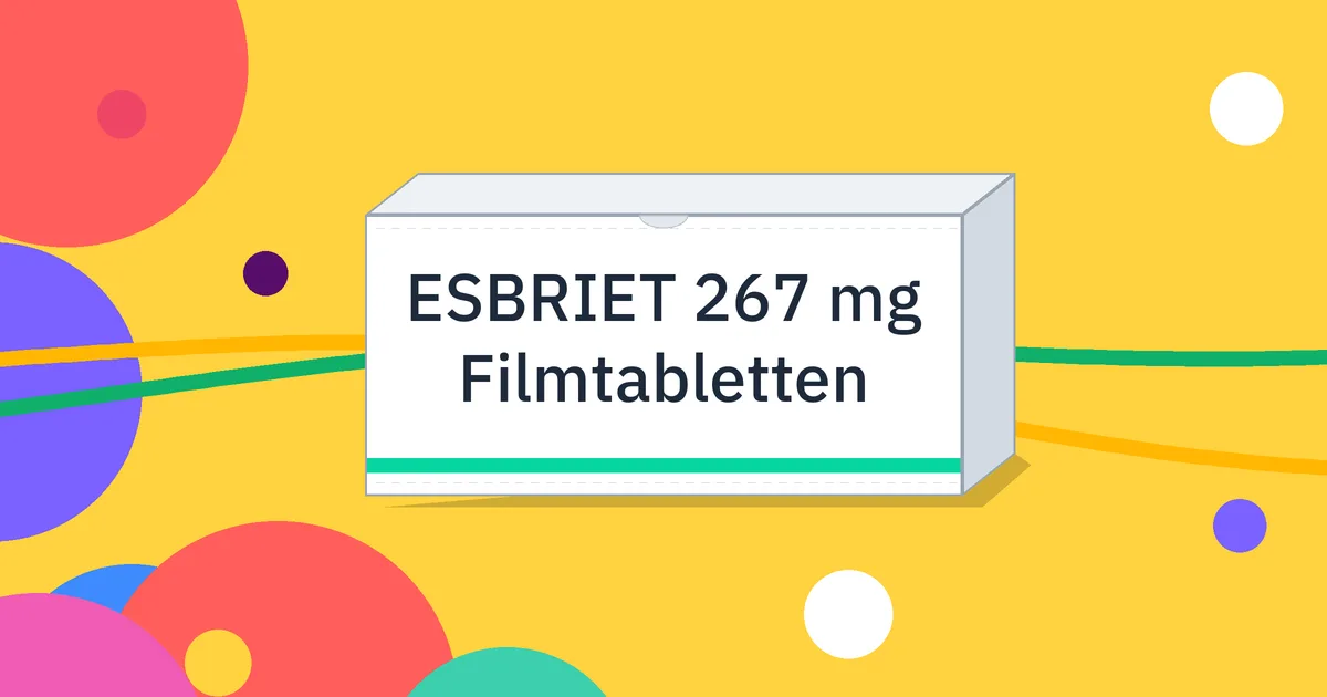 Symbolbild: Packung mit der Aufschrift ESBRIET 267 mg Filmtabletten (PZN 19370857) – Verfügbarkeit und Bezug in Apotheken in Frankfurt am Main