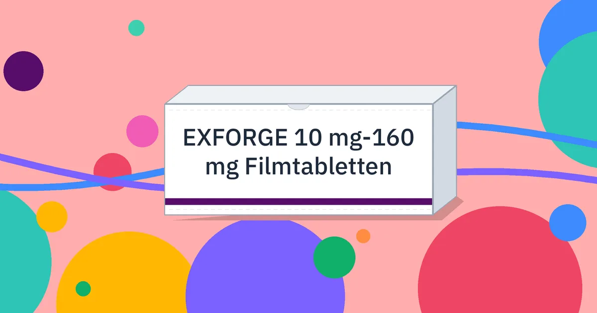 Symbolbild: Packung mit der Aufschrift EXFORGE 10 mg-160 mg Filmtabletten (PZN 00581497) – Verfügbarkeit und Bezug in Apotheken in Frankfurt am Main