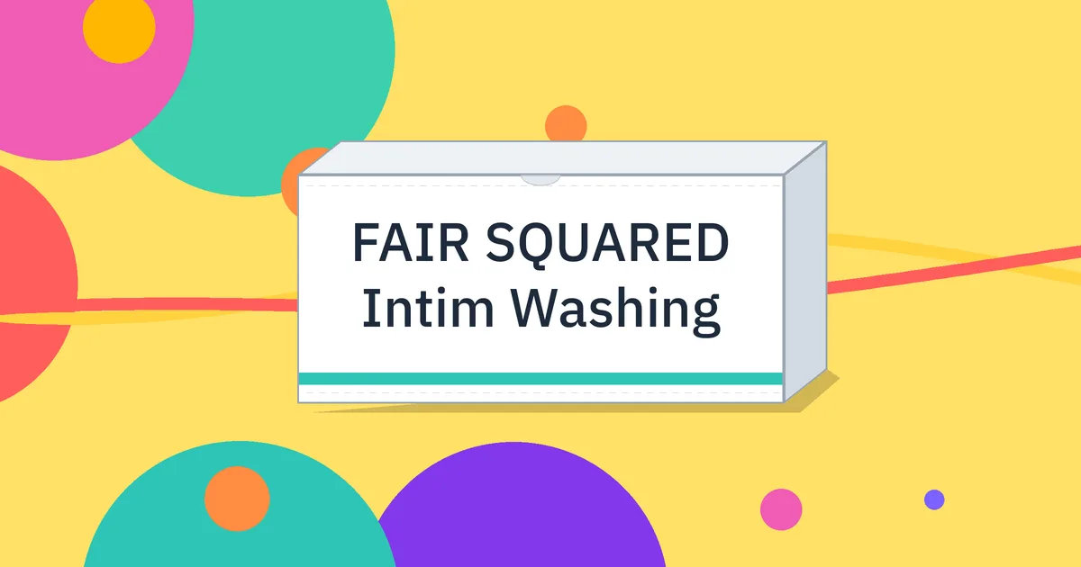 Symbolbild: Packung mit der Aufschrift FAIR SQUARED Intim Washing (PZN 18788164) – Verfügbarkeit und Bezug in Apotheken in Frankfurt am Main