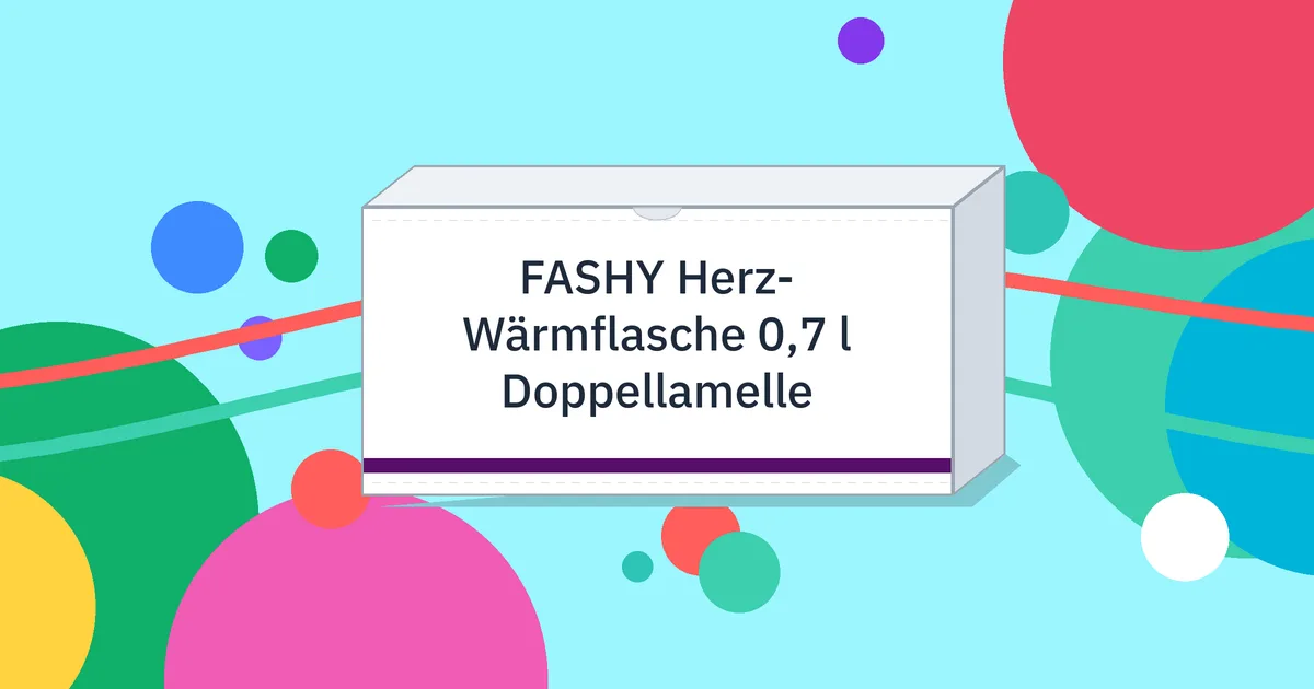 Symbolbild: Packung mit der Aufschrift FASHY Herz-Wärmflasche 0,7 l Doppellamelle (PZN 18025791) – Verfügbarkeit und Bezug in Apotheken in Frankfurt am Main