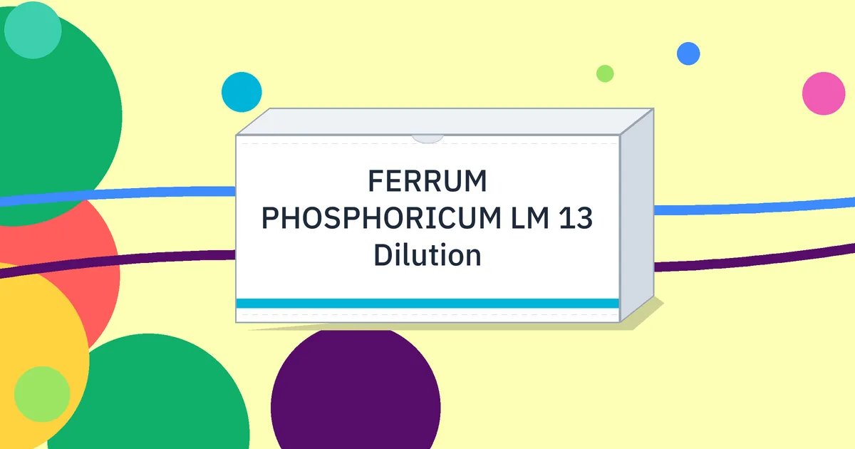 Symbolbild: Packung mit der Aufschrift FERRUM PHOSPHORICUM LM 13 Dilution (PZN 12852145) – Verfügbarkeit und Bezug in Apotheken in Frankfurt am Main