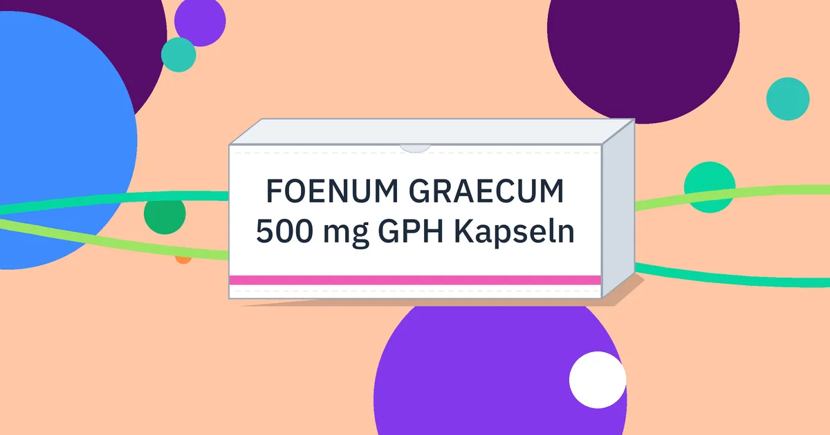 Symbolbild: Packung mit der Aufschrift FOENUM GRAECUM 500 mg GPH Kapseln (PZN 11075739) – Verfügbarkeit und Bezug in Apotheken in Frankfurt am Main