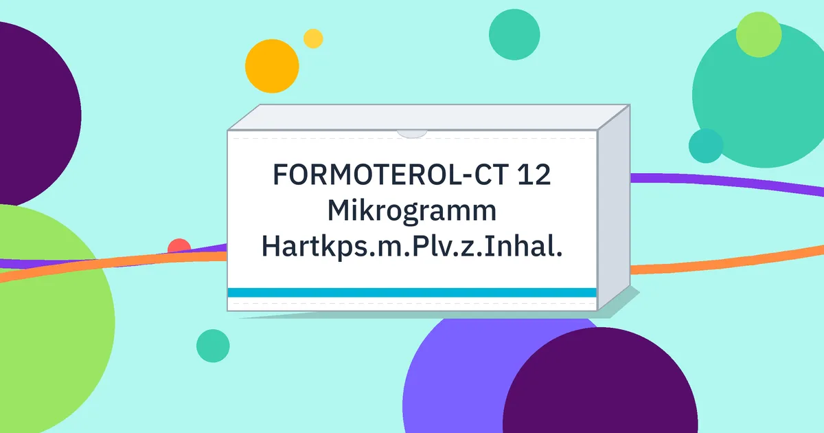 Symbolbild: Packung mit der Aufschrift FORMOTEROL-CT 12 Mikrogramm Hartkps.m.Plv.z.Inhal. (PZN 09003141) – Verfügbarkeit und Bezug in Apotheken in Frankfurt am Main