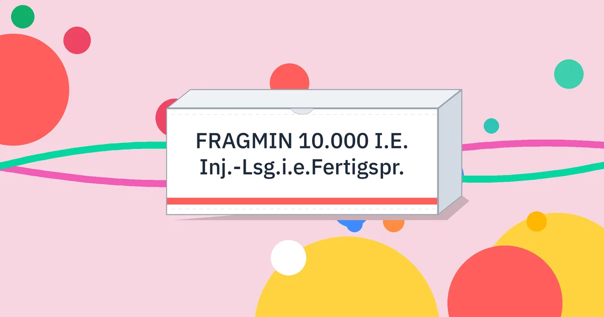 Symbolbild: Packung mit der Aufschrift FRAGMIN 10.000 I.E. Inj.-Lsg.i.e.Fertigspr. (PZN 14292147) – Verfügbarkeit und Bezug in Apotheken in Frankfurt am Main