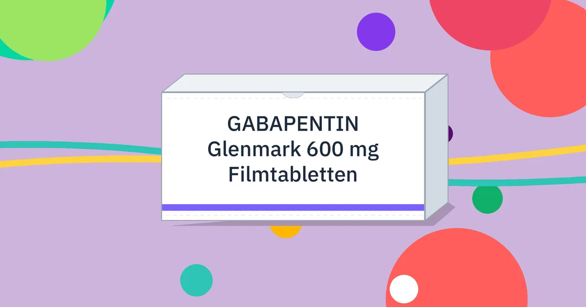 Symbolbild: Packung mit der Aufschrift GABAPENTIN Glenmark 600 mg Filmtabletten (PZN 13589543) – Verfügbarkeit und Bezug in Apotheken in Frankfurt am Main