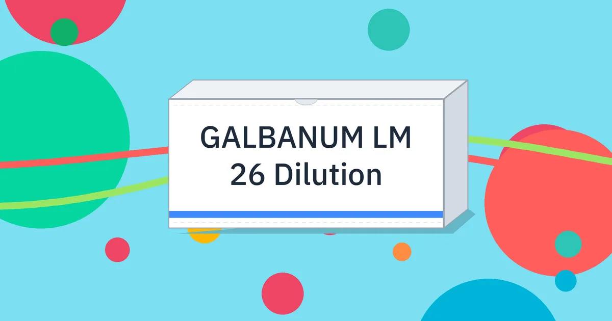 Symbolbild: Packung mit der Aufschrift GALBANUM LM 26 Dilution (PZN 13495463) – Verfügbarkeit und Bezug in Apotheken in Frankfurt am Main