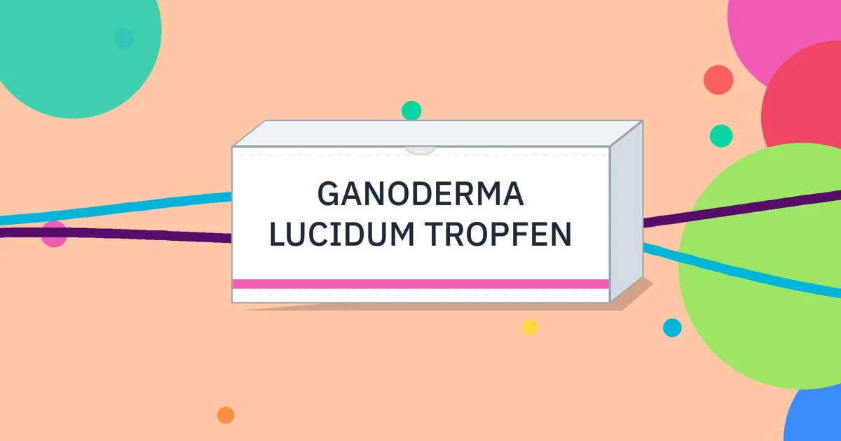 Symbolbild: Packung mit der Aufschrift GANODERMA LUCIDUM TROPFEN (PZN 14283510) – Verfügbarkeit und Bezug in Apotheken in Frankfurt am Main