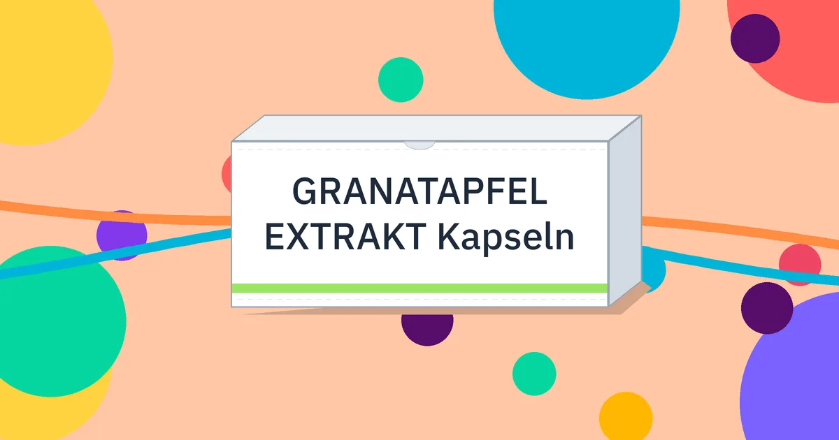 Symbolbild: Packung mit der Aufschrift GRANATAPFEL EXTRAKT Kapseln (PZN 16119915) – Verfügbarkeit und Bezug in Apotheken in Frankfurt am Main