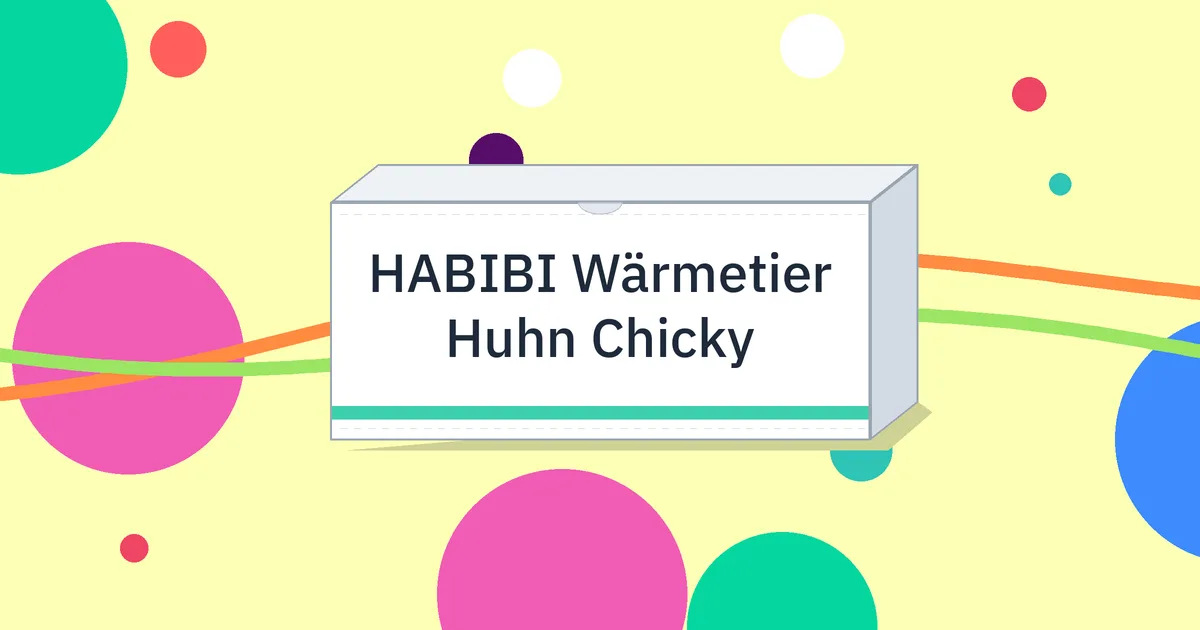 Symbolbild: Packung mit der Aufschrift HABIBI Wärmetier Huhn Chicky (PZN 16684489) – Verfügbarkeit und Bezug in Apotheken in Frankfurt am Main