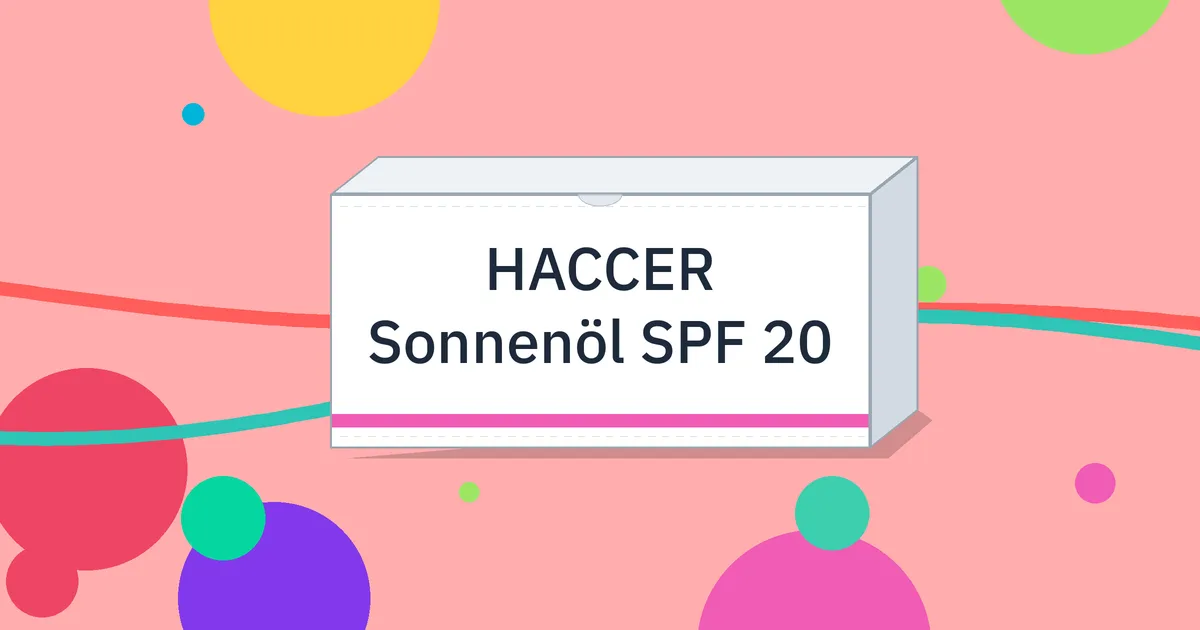 Symbolbild: Packung mit der Aufschrift HACCER Sonnenöl SPF 20 (PZN 13502654) – Verfügbarkeit und Bezug in Apotheken in Frankfurt am Main