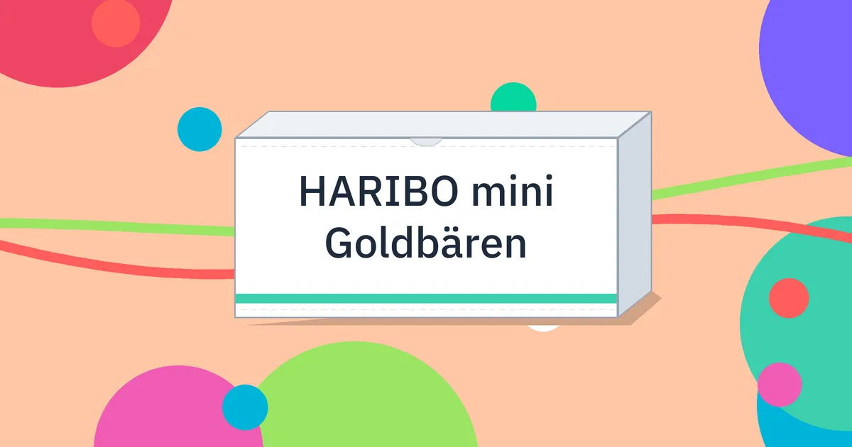 Symbolbild: Packung mit der Aufschrift HARIBO mini Goldbären (PZN 03150390) – Verfügbarkeit und Bezug in Apotheken in Frankfurt am Main