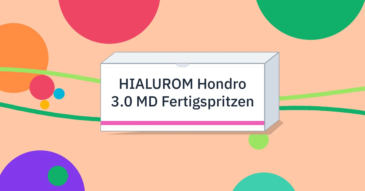 Symbolbild: Packung mit der Aufschrift HIALUROM Hondro 3.0 MD Fertigspritzen (PZN 18739042) – Verfügbarkeit und Bezug in Apotheken in Frankfurt am Main