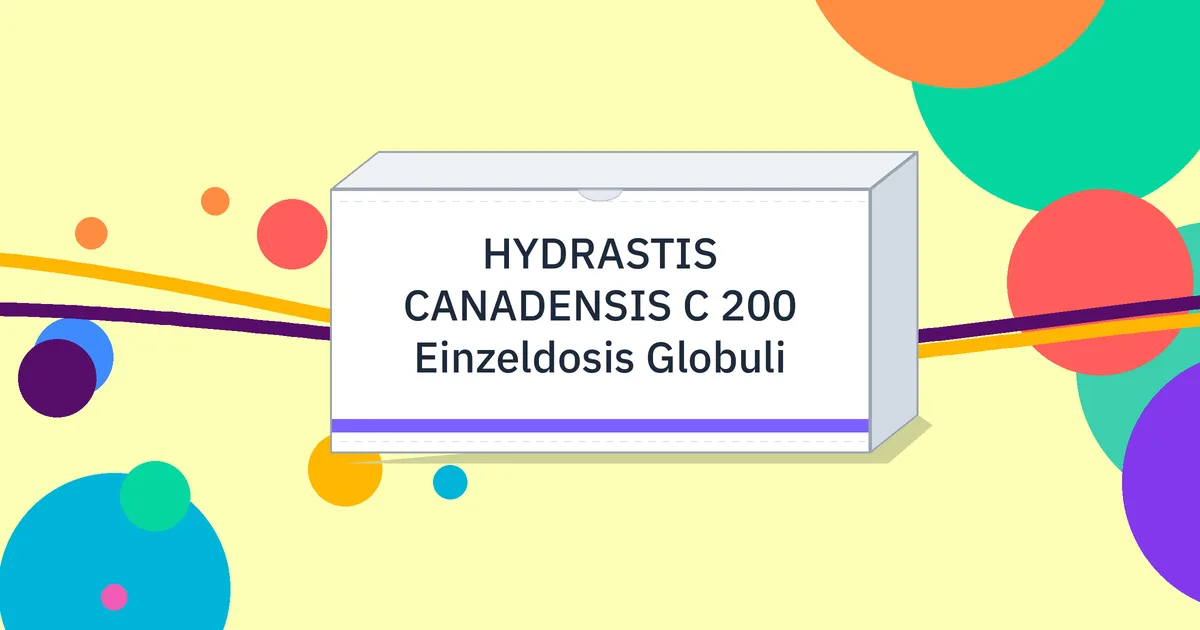 Symbolbild: Packung mit der Aufschrift HYDRASTIS CANADENSIS C 200 Einzeldosis Globuli (PZN 01544127) – Verfügbarkeit und Bezug in Apotheken in Frankfurt am Main