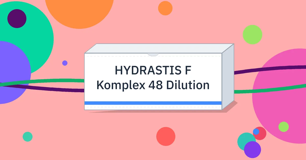 Symbolbild: Packung mit der Aufschrift HYDRASTIS F Komplex 48 Dilution (PZN 01012844) – Verfügbarkeit und Bezug in Apotheken in Frankfurt am Main