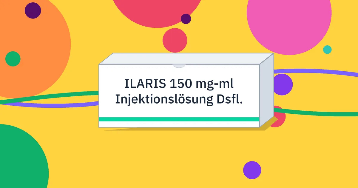 Symbolbild: Packung mit der Aufschrift ILARIS 150 mg-ml Injektionslösung Dsfl. (PZN 12452931) – Verfügbarkeit und Bezug in Apotheken in Frankfurt am Main