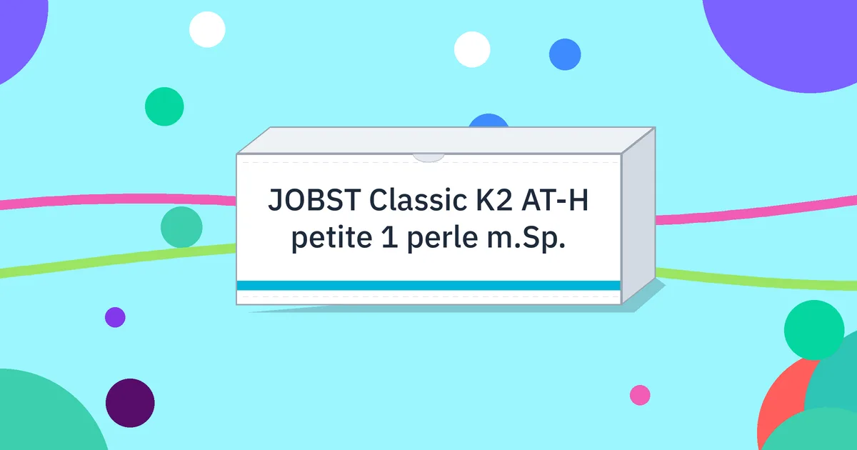 Symbolbild: Packung mit der Aufschrift JOBST Classic K2 AT-H petite 1 perle m.Sp. (PZN 13067543) – Verfügbarkeit und Bezug in Apotheken in Frankfurt am Main