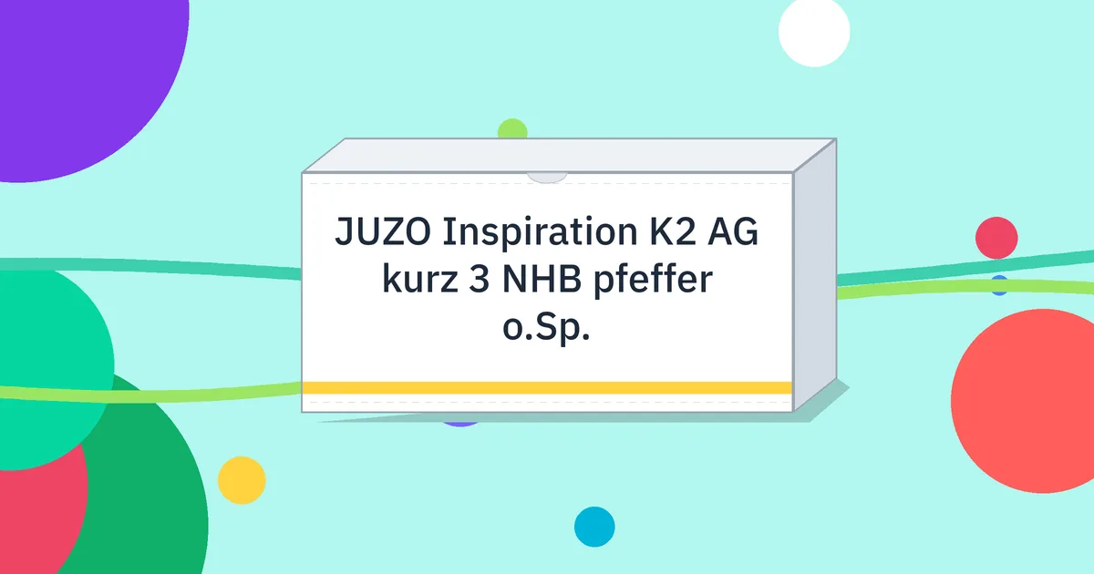 Symbolbild: Packung mit der Aufschrift JUZO Inspiration K2 AG kurz 3 NHB pfeffer o.Sp. (PZN 14948642) – Verfügbarkeit und Bezug in Apotheken in Frankfurt am Main