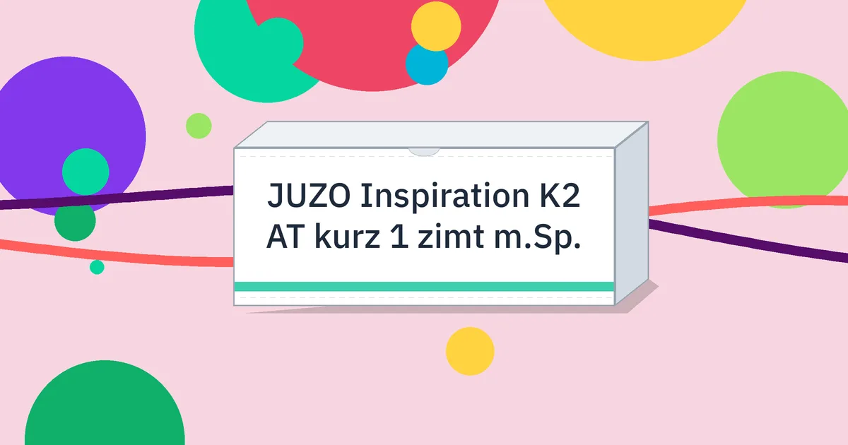 Symbolbild: Packung mit der Aufschrift JUZO Inspiration K2 AT kurz 1 zimt m.Sp. (PZN 14930642) – Verfügbarkeit und Bezug in Apotheken in Frankfurt am Main