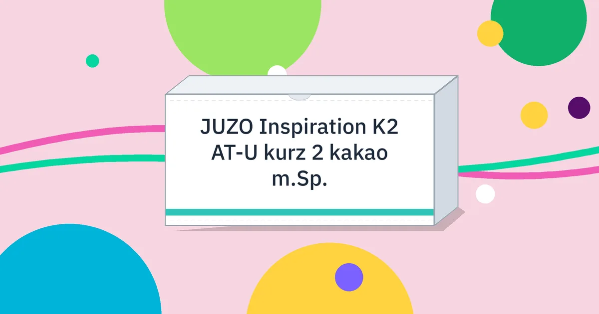 Symbolbild: Packung mit der Aufschrift JUZO Inspiration K2 AT-U kurz 2 kakao m.Sp. (PZN 14928906) – Verfügbarkeit und Bezug in Apotheken in Frankfurt am Main