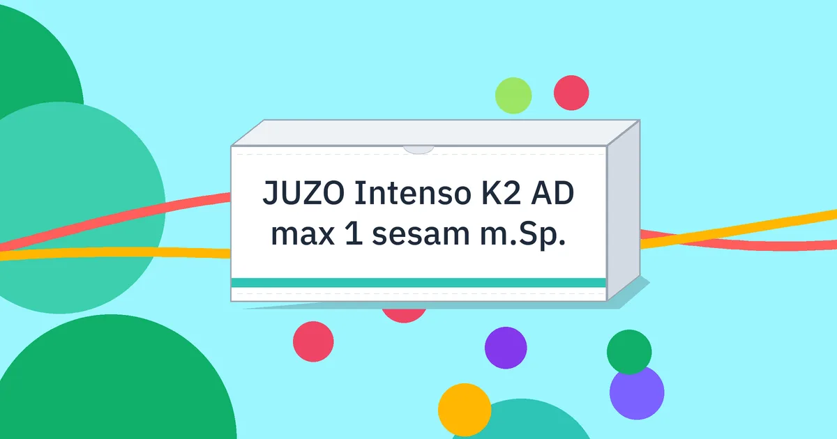 Symbolbild: Packung mit der Aufschrift JUZO Intenso K2 AD max 1 sesam m.Sp. (PZN 18609167) – Verfügbarkeit und Bezug in Apotheken in Frankfurt am Main