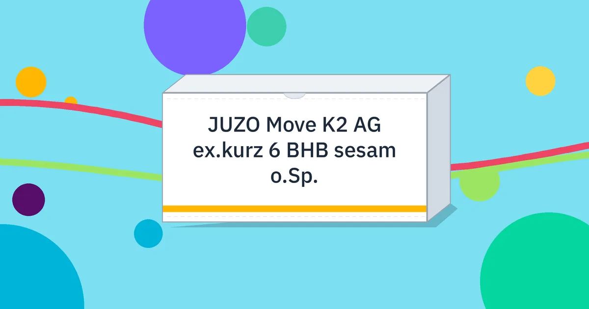 Symbolbild: Packung mit der Aufschrift JUZO Move K2 AG ex.kurz 6 BHB sesam o.Sp. (PZN 18534162) – Verfügbarkeit und Bezug in Apotheken in Frankfurt am Main