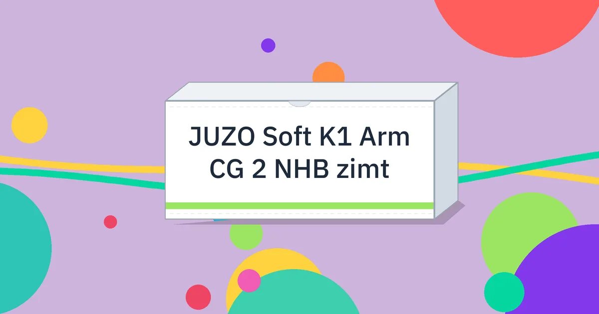 Symbolbild: Packung mit der Aufschrift JUZO Soft K1 Arm CG 2 NHB zimt (PZN 15506981) – Verfügbarkeit und Bezug in Apotheken in Frankfurt am Main