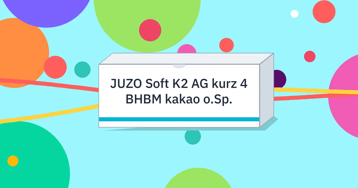Symbolbild: Packung mit der Aufschrift JUZO Soft K2 AG kurz 4 BHBM kakao o.Sp. (PZN 14861912) – Verfügbarkeit und Bezug in Apotheken in Frankfurt am Main