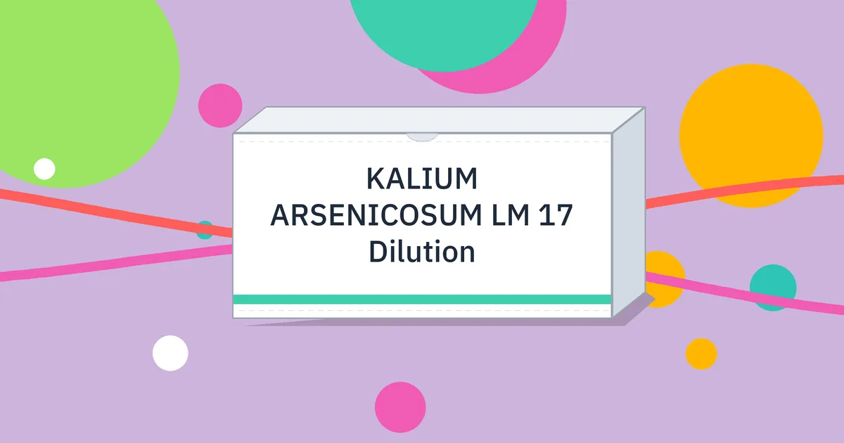 Symbolbild: Packung mit der Aufschrift KALIUM ARSENICOSUM LM 17 Dilution (PZN 12917063) – Verfügbarkeit und Bezug in Apotheken in Frankfurt am Main
