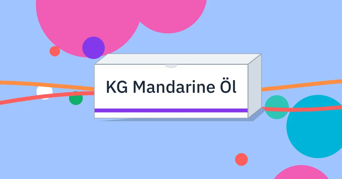 Symbolbild: Packung mit der Aufschrift KG Mandarine Öl (PZN 19169374) – Verfügbarkeit und Bezug in Apotheken in Frankfurt am Main