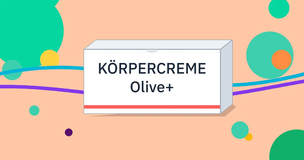 Symbolbild: Packung mit der Aufschrift KÖRPERCREME Olive+ (PZN 20087948) – Verfügbarkeit und Bezug in Apotheken in Frankfurt am Main