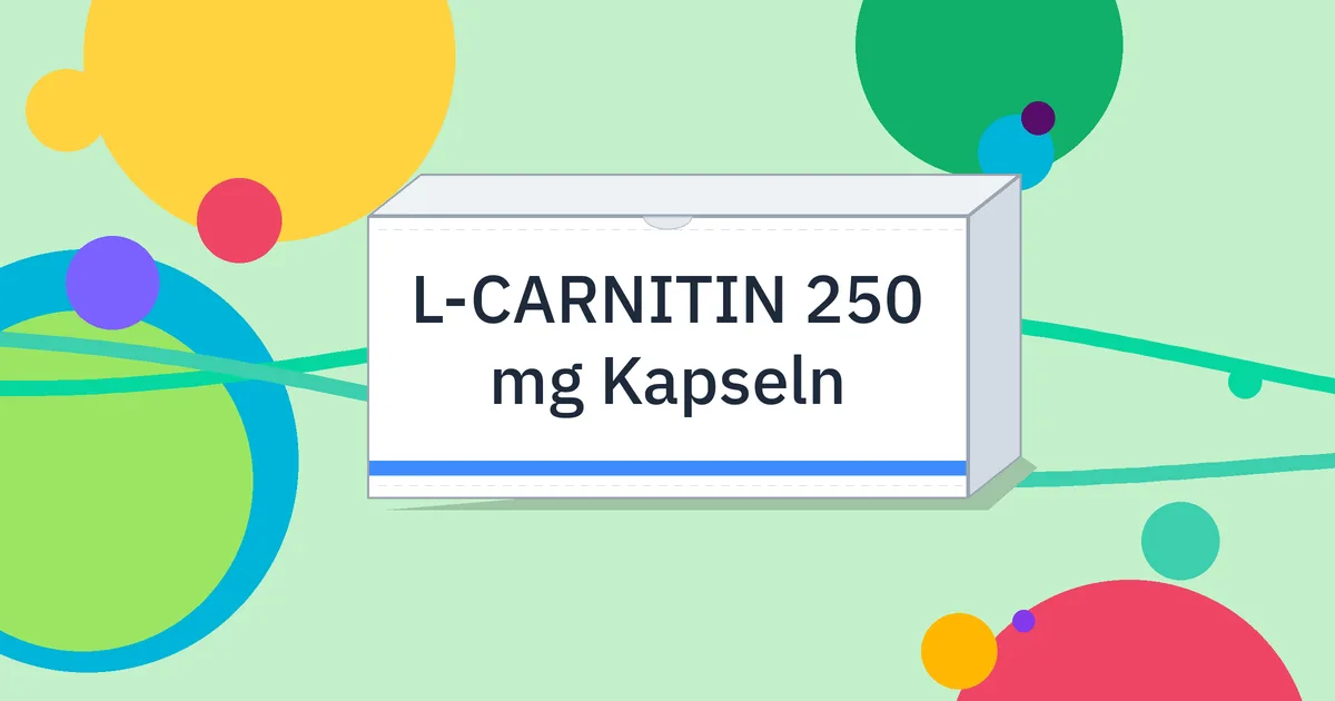 Symbolbild: Packung mit der Aufschrift L-CARNITIN 250 mg Kapseln (PZN 00601969) – Verfügbarkeit und Bezug in Apotheken in Frankfurt am Main