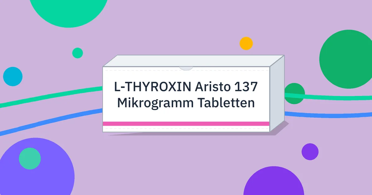 Symbolbild: Packung mit der Aufschrift L-THYROXIN Aristo 137 Mikrogramm Tabletten (PZN 19160692) – Verfügbarkeit und Bezug in Apotheken in Frankfurt am Main