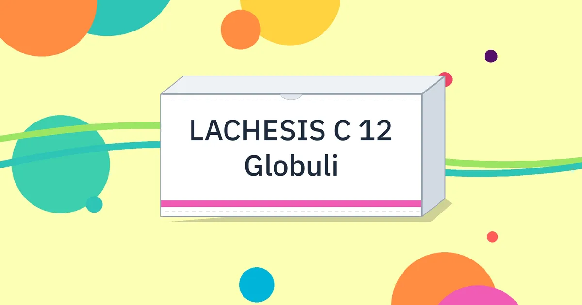 Symbolbild: Packung mit der Aufschrift LACHESIS C 12 Globuli (PZN 04223607) – Verfügbarkeit und Bezug in Apotheken in Frankfurt am Main