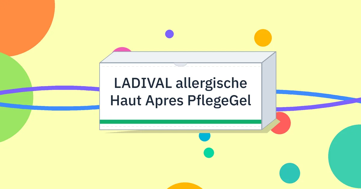 Symbolbild: Packung mit der Aufschrift LADIVAL allergische Haut Apres PflegeGel (PZN 19362705) – Verfügbarkeit und Bezug in Apotheken in Frankfurt am Main