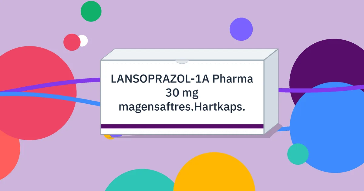 Symbolbild: Packung mit der Aufschrift LANSOPRAZOL-1A Pharma 30 mg magensaftres.Hartkaps. (PZN 04610540) – Verfügbarkeit und Bezug in Apotheken in Frankfurt am Main