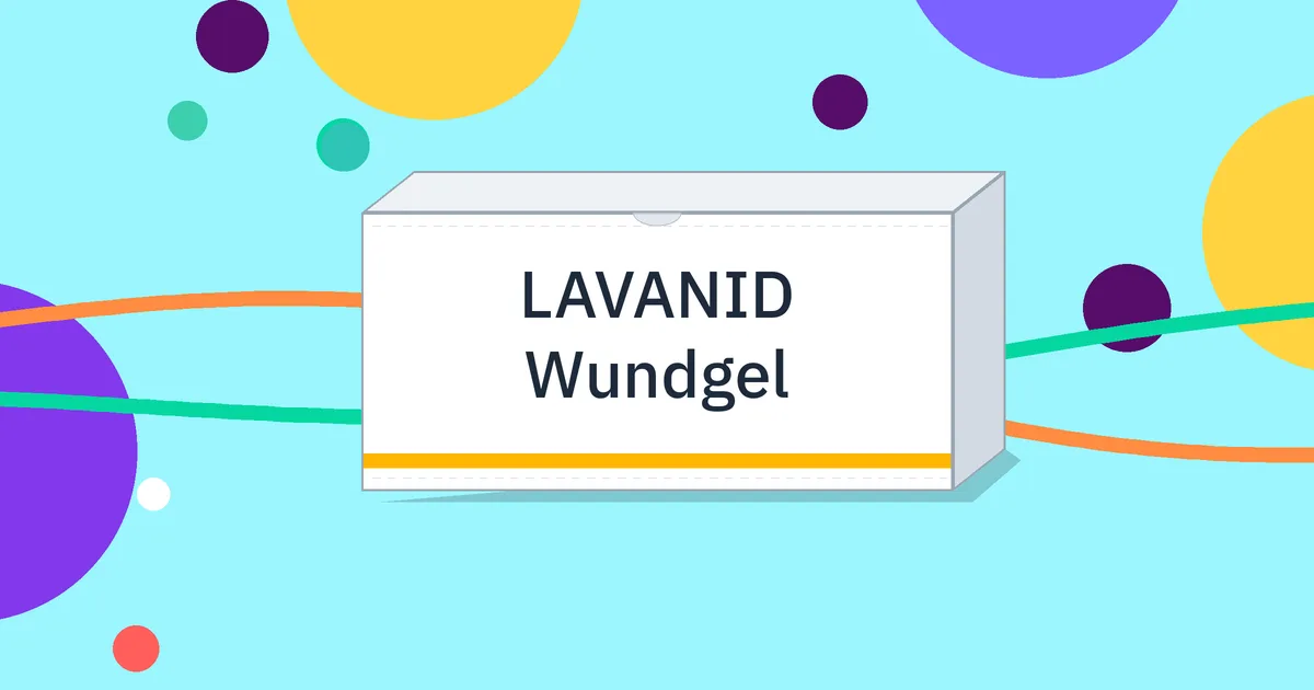 Symbolbild: Packung mit der Aufschrift LAVANID Wundgel (PZN 08837192) – Verfügbarkeit und Bezug in Apotheken in Frankfurt am Main