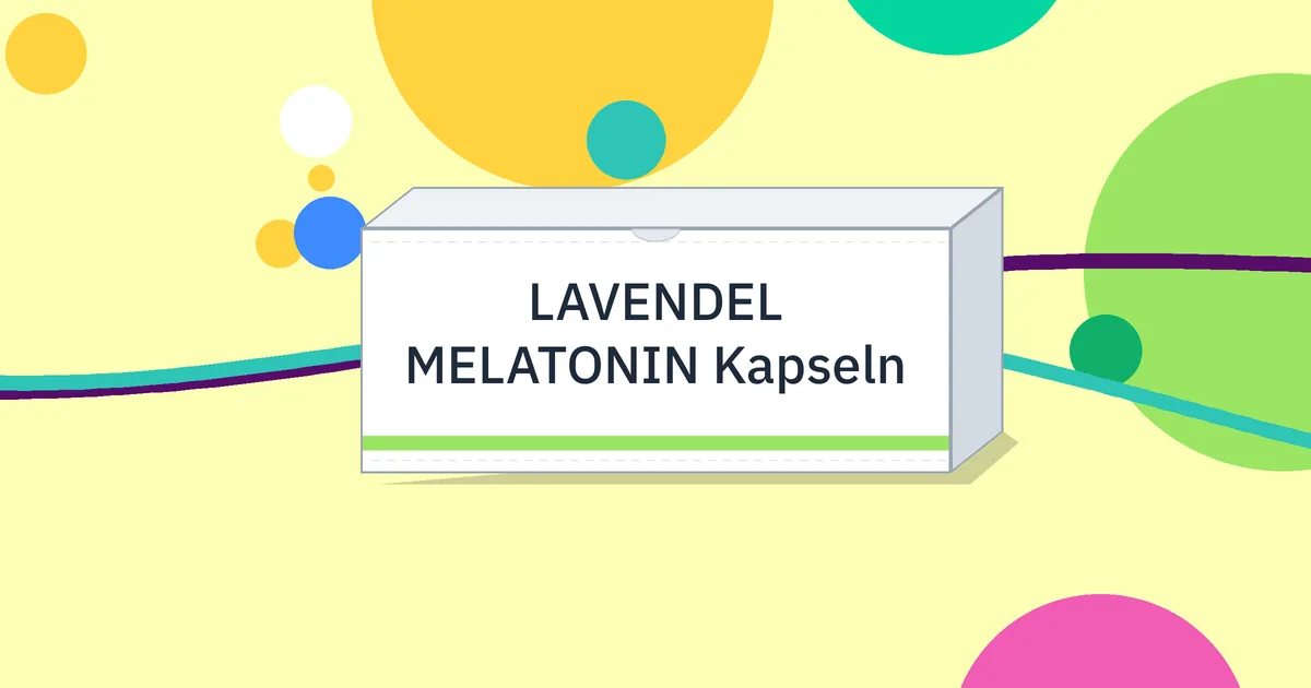 Symbolbild: Packung mit der Aufschrift LAVENDEL MELATONIN Kapseln (PZN 10231083) – Verfügbarkeit und Bezug in Apotheken in Frankfurt am Main