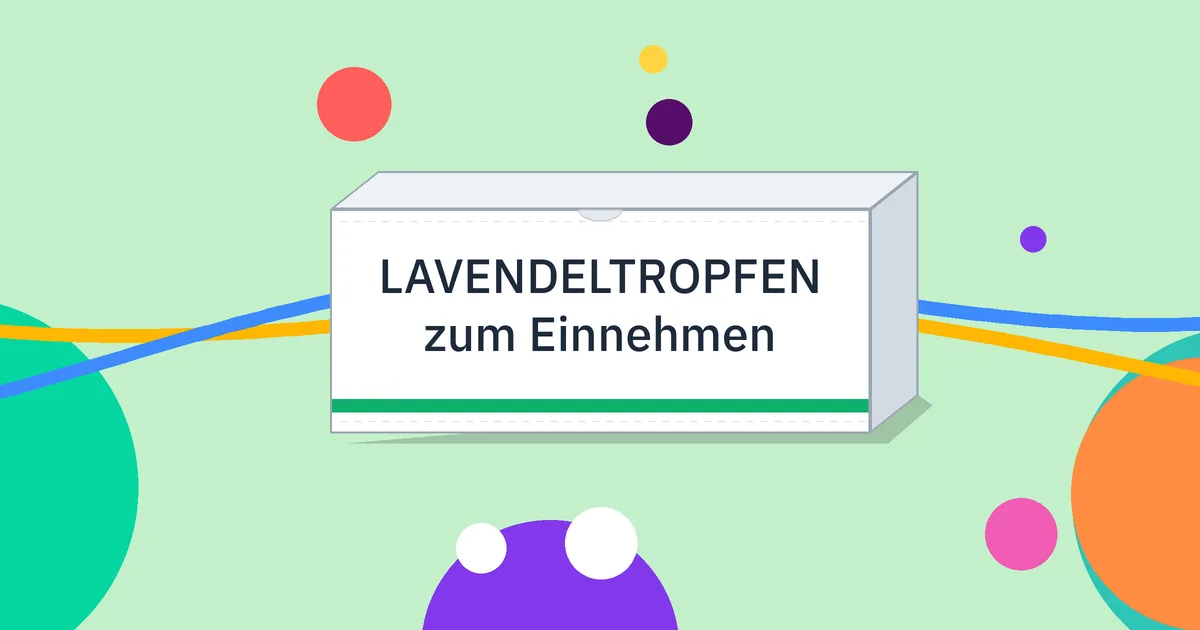 Symbolbild: Packung mit der Aufschrift LAVENDELTROPFEN zum Einnehmen (PZN 11365756) – Verfügbarkeit und Bezug in Apotheken in Frankfurt am Main