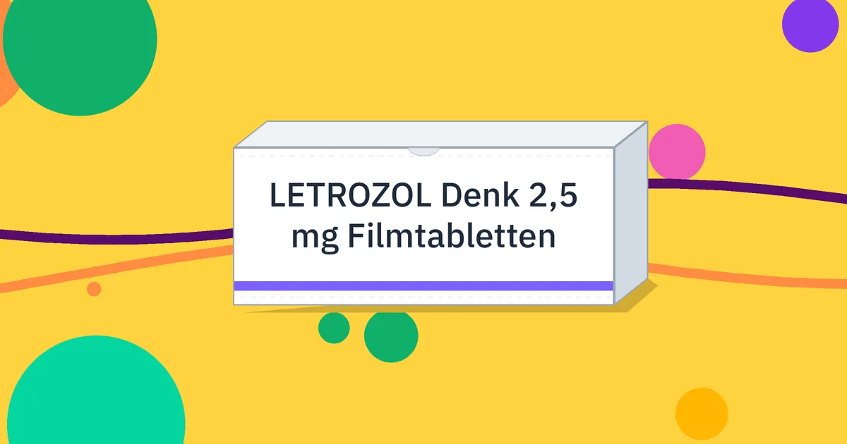 Symbolbild: Packung mit der Aufschrift LETROZOL Denk 2,5 mg Filmtabletten (PZN 10409285) – Verfügbarkeit und Bezug in Apotheken in Frankfurt am Main
