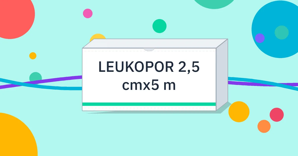 Symbolbild: Packung mit der Aufschrift LEUKOPOR 2,5 cmx5 m (PZN 19162811) – Verfügbarkeit und Bezug in Apotheken in Frankfurt am Main